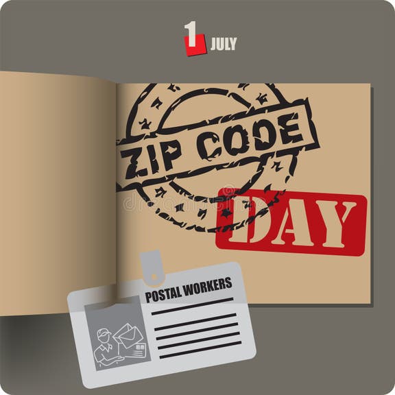 ZIP Code Day stock vector. Illustration of mail, post - 267717133
