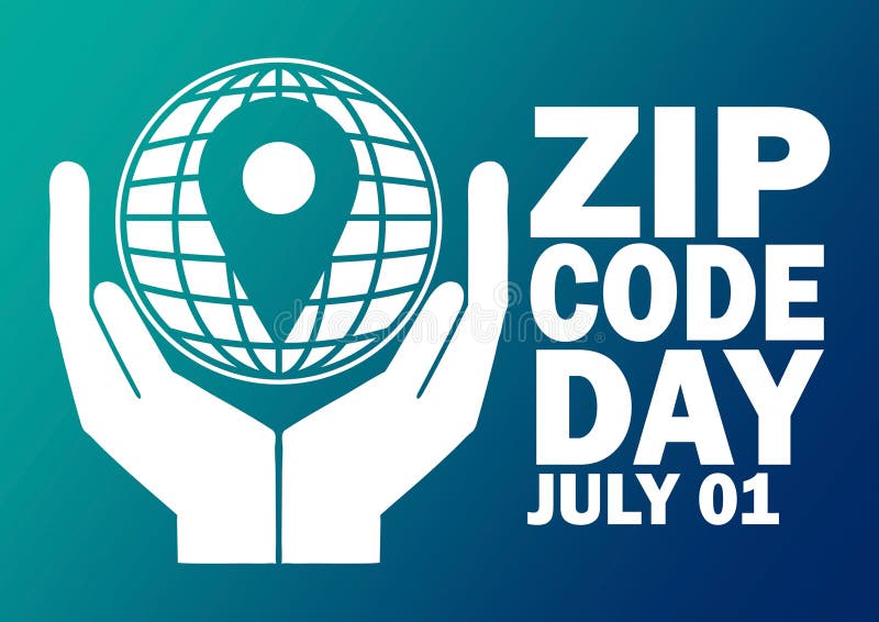 Zip Code Day stock vector. Illustration of design, card - 281263365