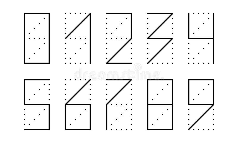 Zip Code Numbers for Envelope or Postcard, Vector Stock Vector ...