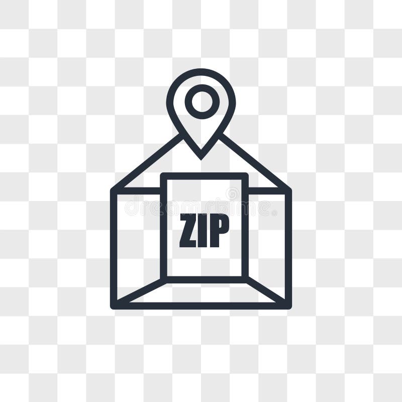 Zip Code Vector Icon Isolated on Transparent Background, Zip Code Logo ...
