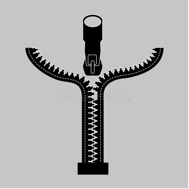Zip Design. Zipper Icon. Clothing Concept Stock Vector - Illustration ...