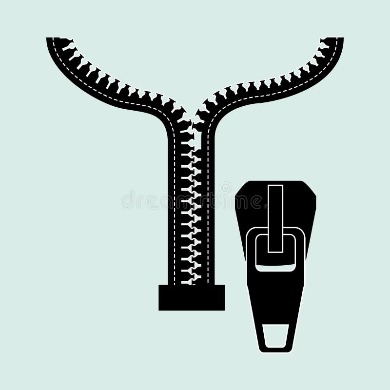 Zip Design. Zipper Icon. Clothing Concept Stock Vector - Illustration ...
