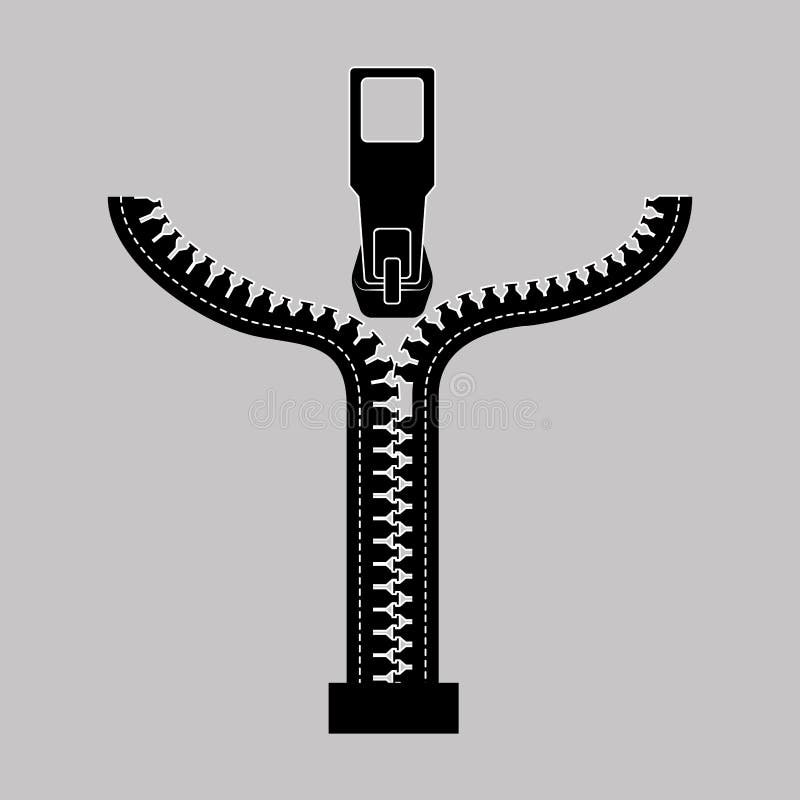 Zip Design. Zipper Icon. Clothing Concept Stock Vector - Illustration ...