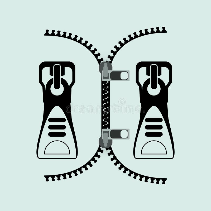 Zip Design. Zipper Icon. Clothing Concept Stock Vector - Illustration ...