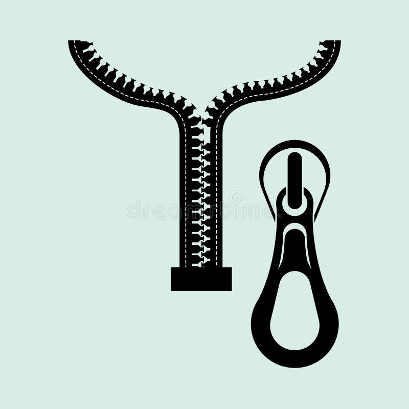 Zip Design. Zipper Icon. Clothing Concept Stock Vector - Illustration ...