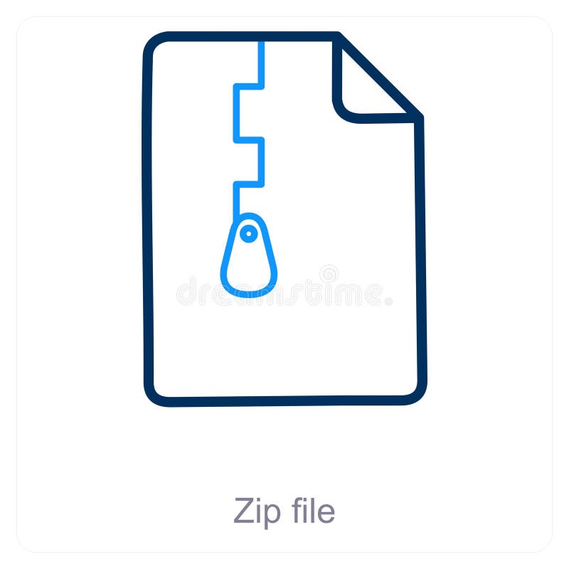 Zip File stock illustration. Illustration of black, concept - 341506317