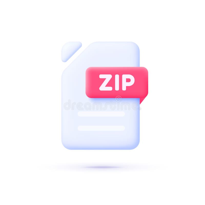 Zip File 3d. Internet Technology Stock Vector - Illustration of flat ...
