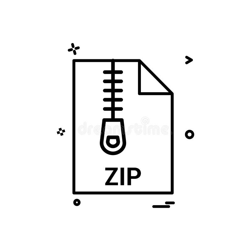 Zip File File Extension File Format Icon Vector Design Stock Vector ...