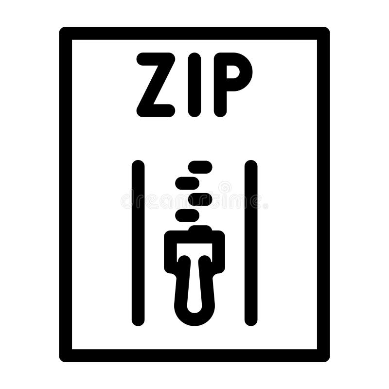 Icon Line Zip Stock Illustrations – 3,775 Icon Line Zip Stock ...