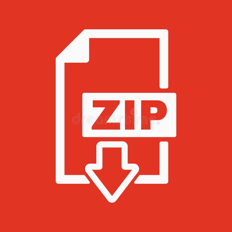 The ZIP File Icon. Archive and Compressed Symbol Stock Vector ...