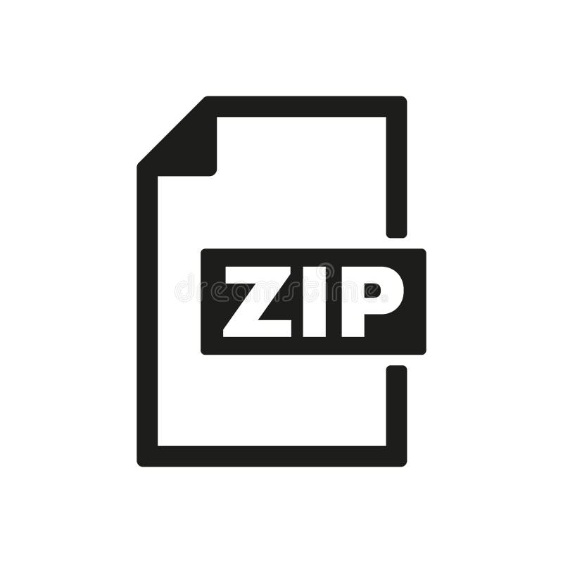 The ZIP File Icon. Archive and Compressed Symbol Stock Vector ...