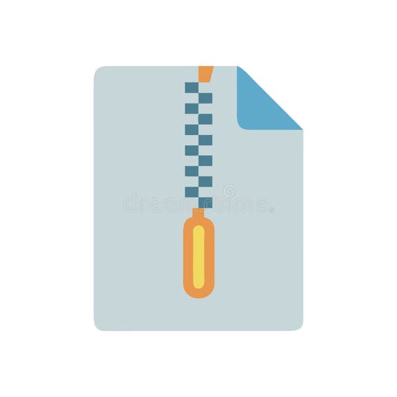 Zip File Icon for Compressed Data Stock Vector - Illustration of ...