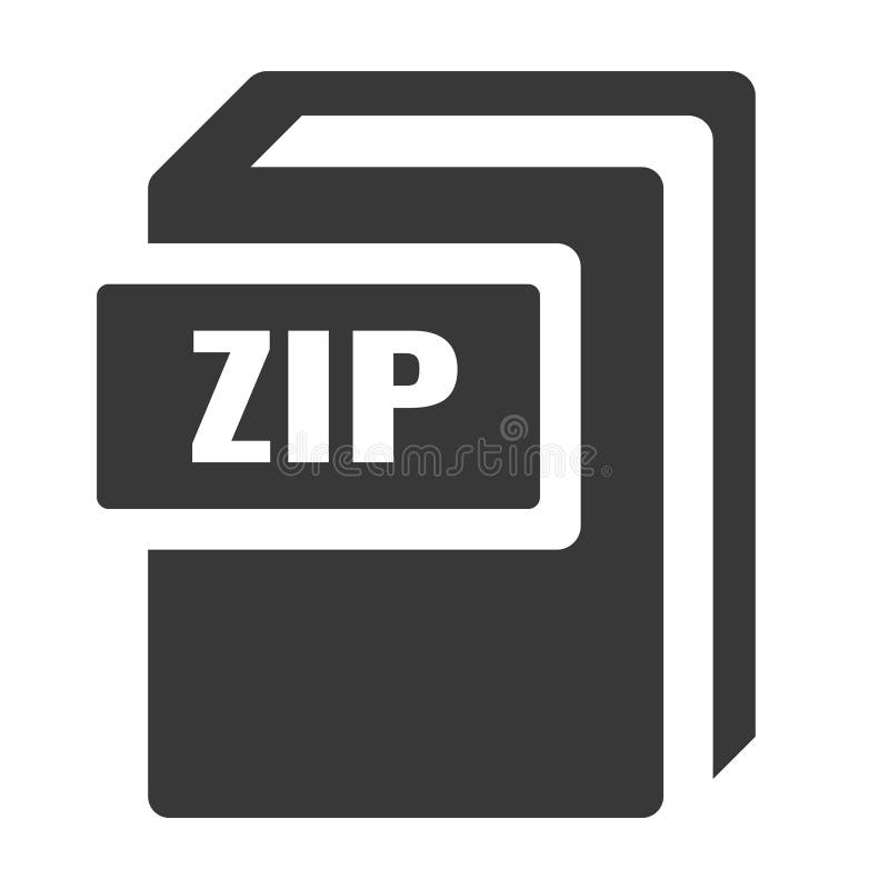 Zip file vector icon stock vector. Illustration of folder - 315471989