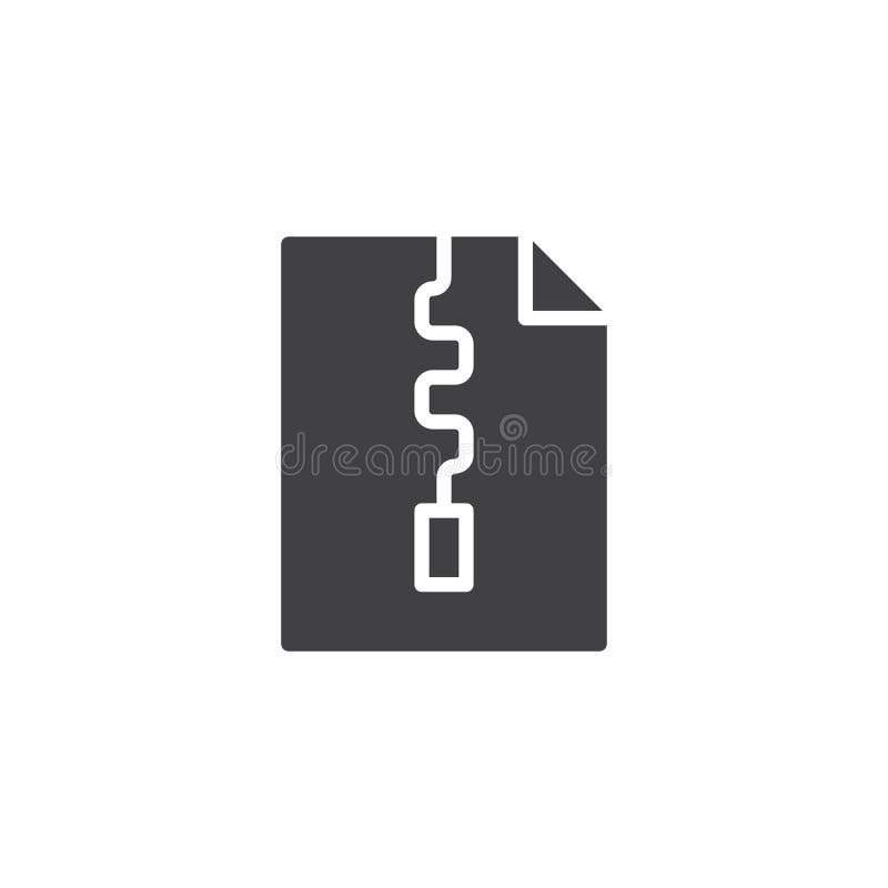 Zip Folder File Vector Icon Stock Vector - Illustration of logo ...