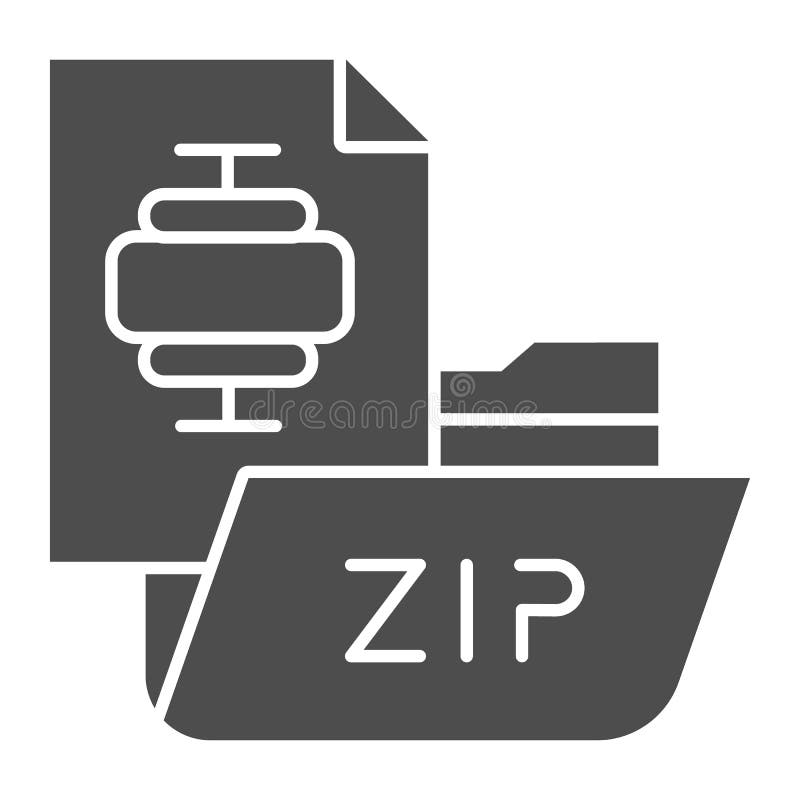 Zip Folder Icon Stock Illustrations – 3,778 Zip Folder Icon Stock ...