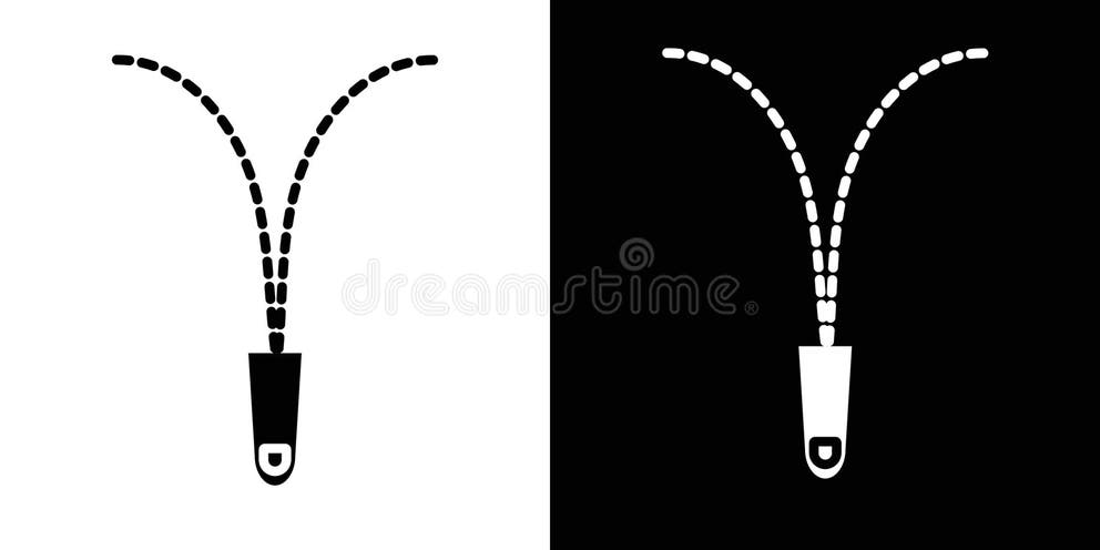 Zip Icon Isolated Flat Vector in Outline Stock Vector - Illustration of ...