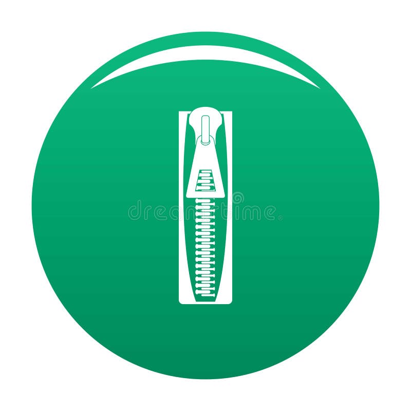Zip icon vector green stock vector. Illustration of symbol - 131644387