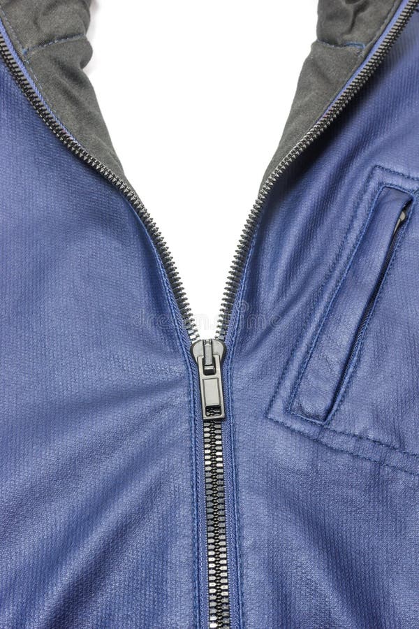 Zip on jacket stock photo. Image of leather, accessory - 59485320