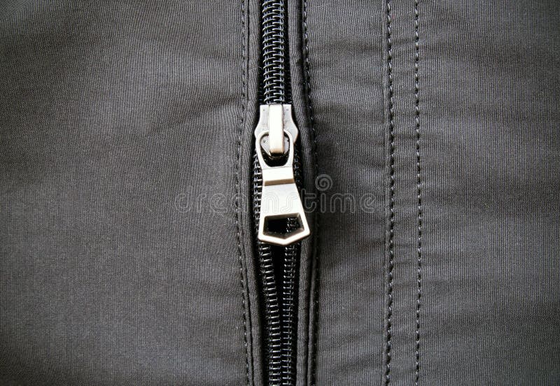 Zip on leather jacket stock image. Image of clothing - 39820137