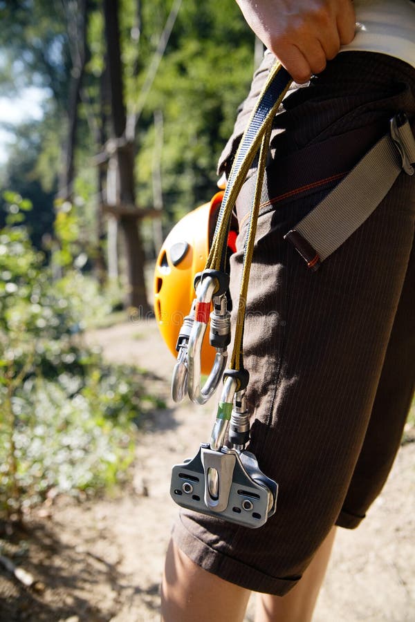 Zip-line gear stock image. Image of pulley, rope, extreme - 12109289