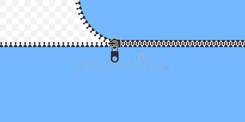 Zip Locker. Closed and Open Zipper. Light Blue Background with Clasp ...