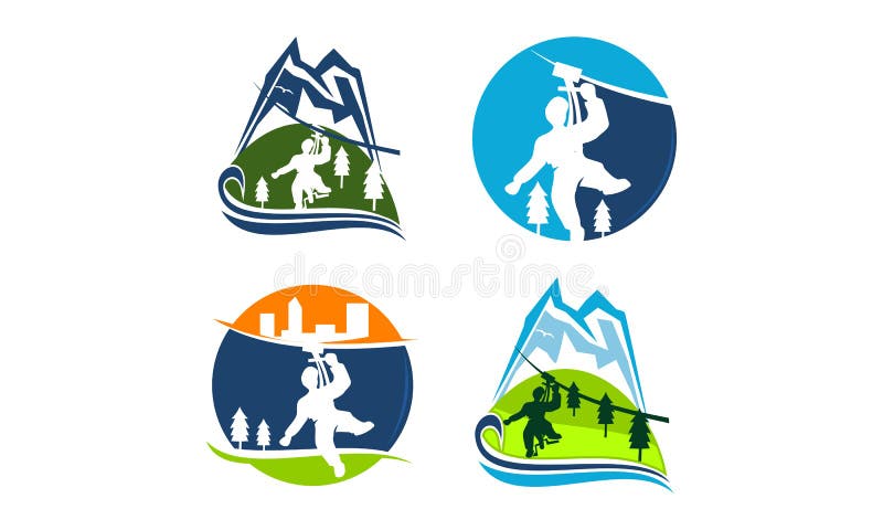 Zip Logo Design Template Set Stock Vector - Illustration of girl ...