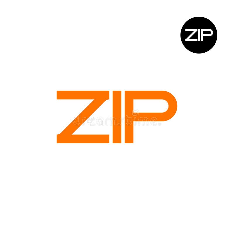 ZIP Logo Letter Monogram Design Stock Vector - Illustration of ...