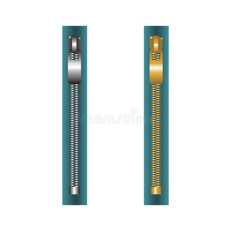 Zip stock vector. Illustration of elements, apparel, haberdashery ...