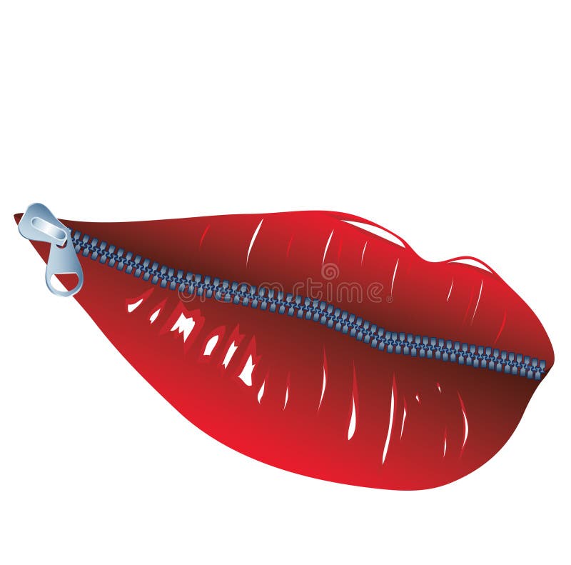 Zipped Lips Clipart