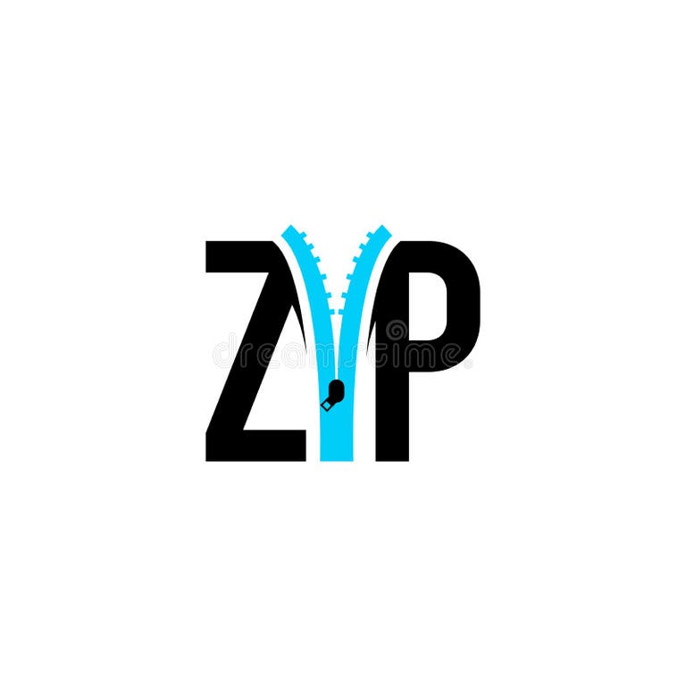 Zip Security Logo Concept Design Stock Illustration - Illustration of ...