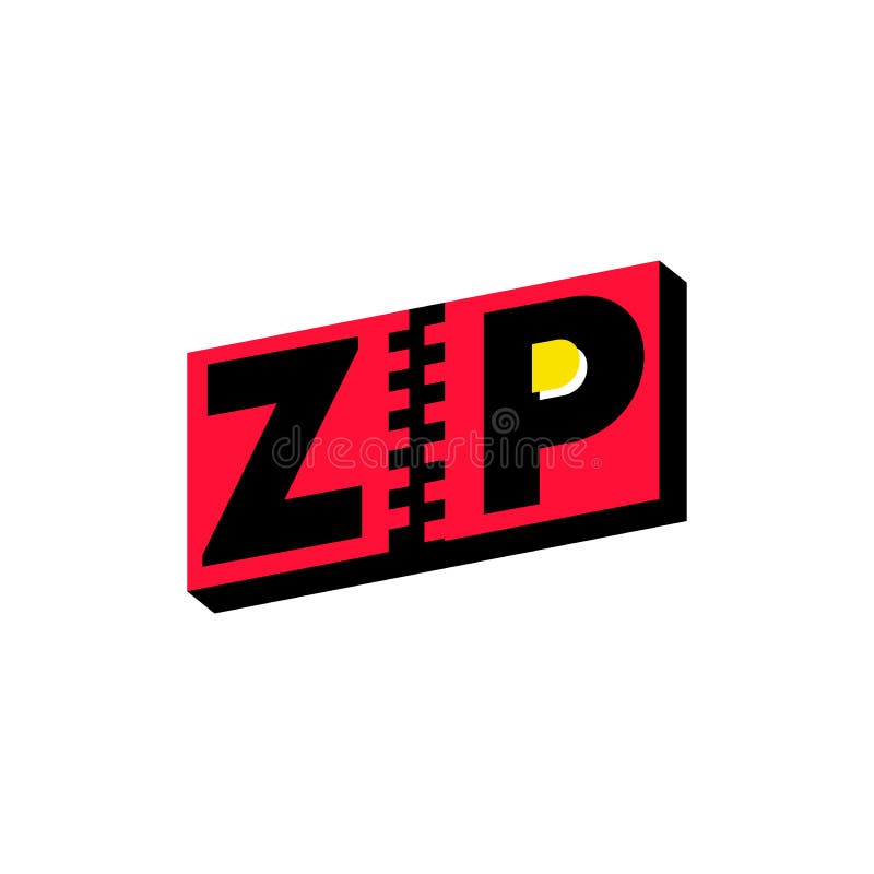 Zip Security Logo Concept Design Stock Illustration - Illustration of ...