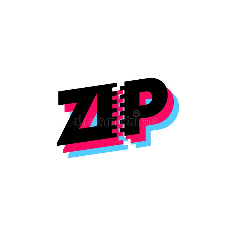 Zip Security Logo Concept Design Stock Illustration - Illustration of ...