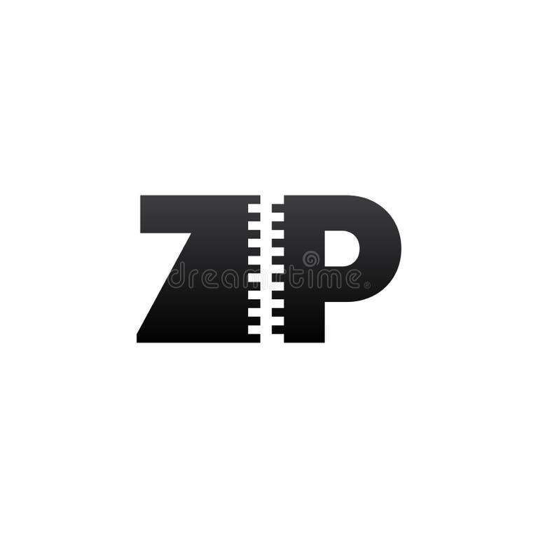 Zip Security Logo Concept Design Stock Illustration - Illustration of ...