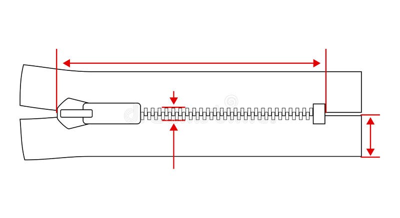 Zip Specification Vector Illustration Isolated on White Background ...