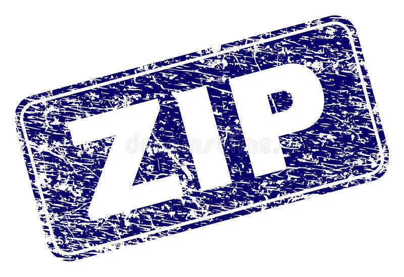 Scratched ZIP Framed Rounded Rectangle Stamp Stock Vector ...