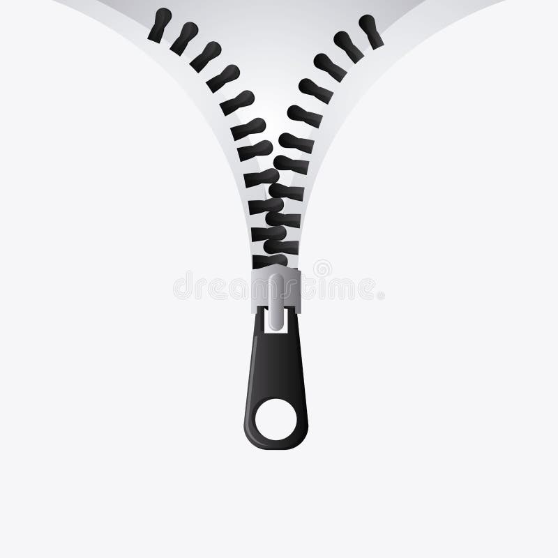 Zip Zipper One Cloth Metal Teeth Icon. Stock Vector - Illustration of ...
