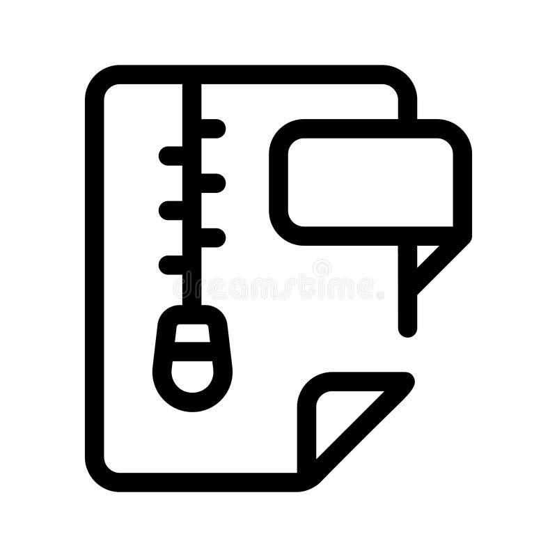 Zipped File Icon Representing Compressed Files or Data Stock Vector ...