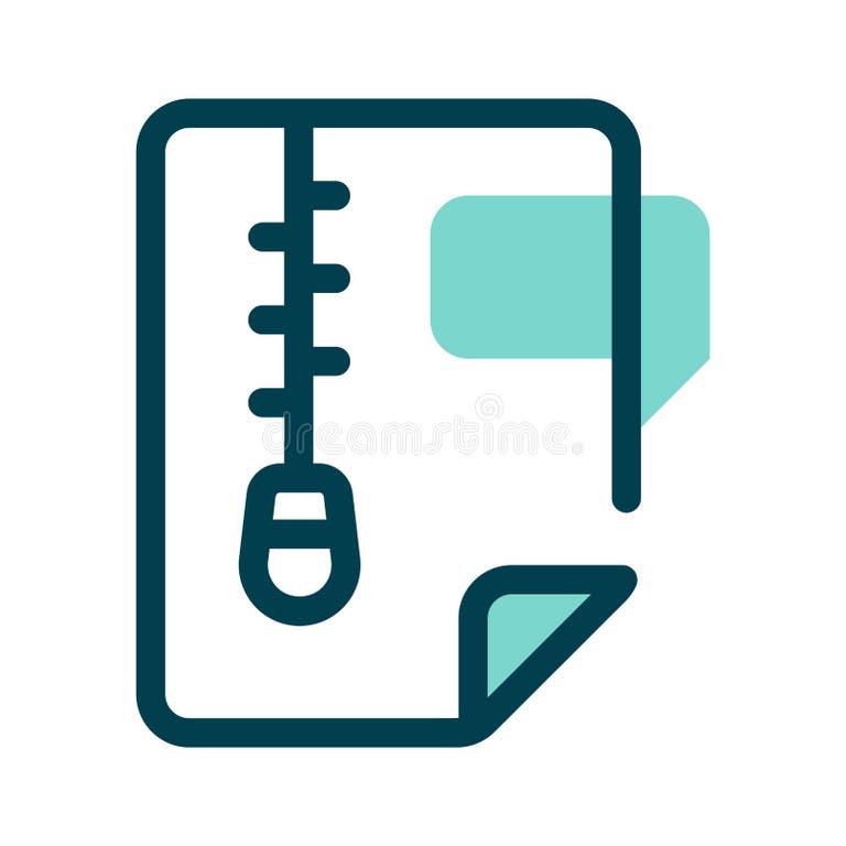 Zipped File Icon Representing Compressed Files or Data Stock Vector ...