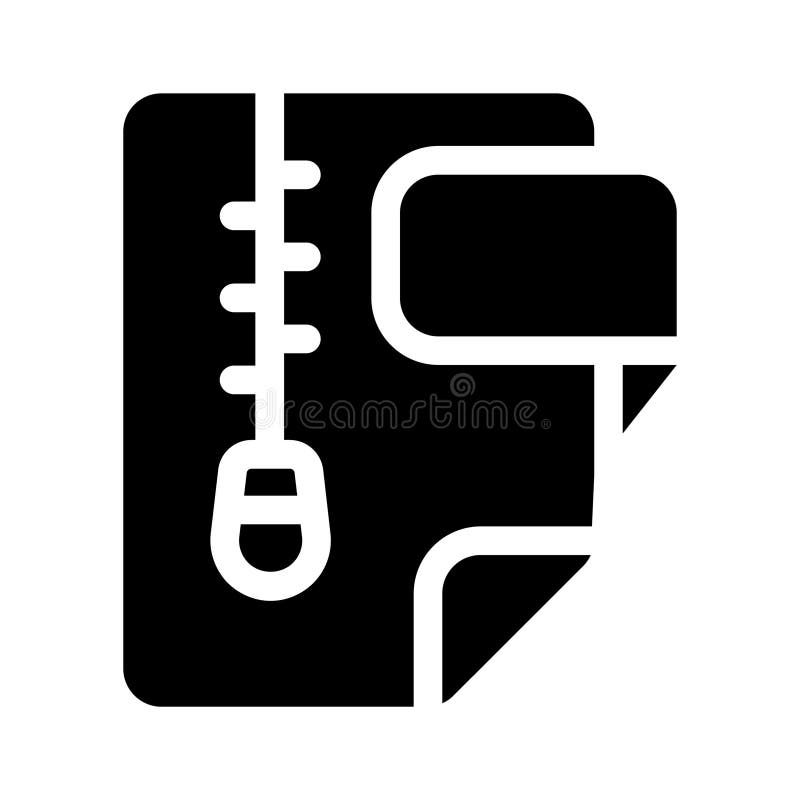 Zipped File Icon Representing Compressed Files or Data Stock Vector ...