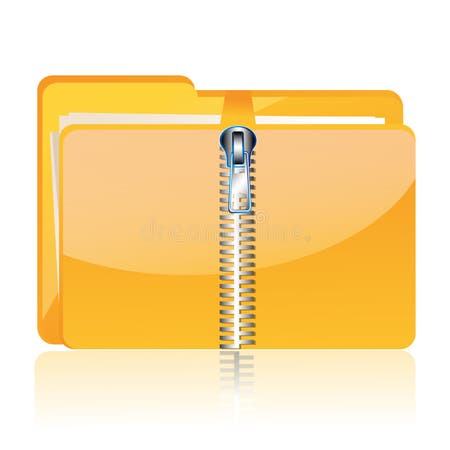 Zipped folder stock illustration. Illustration of catalog - 16775325