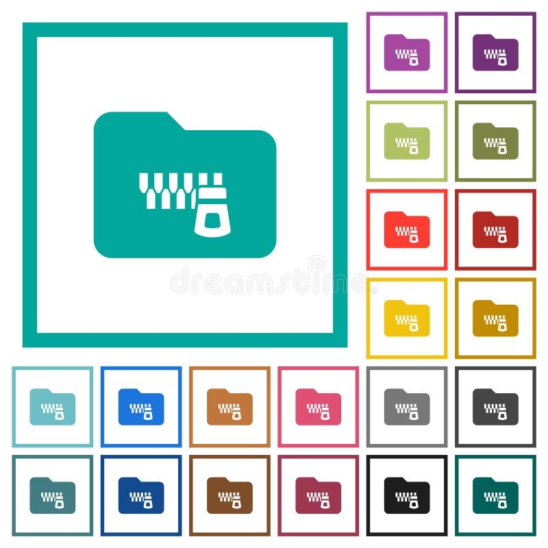 Zipped folder icon stock illustration. Illustration of symbol - 7692793
