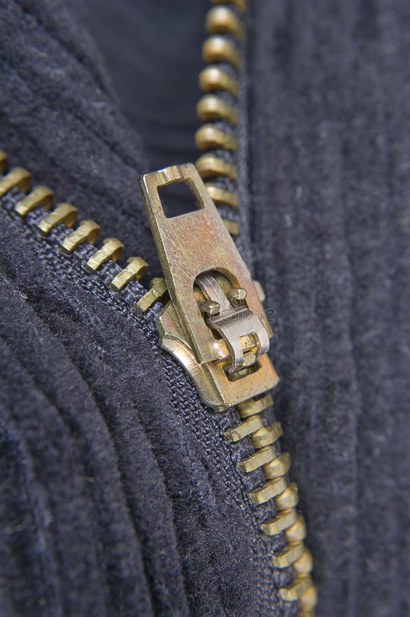 Zipper. stock photo. Image of zipper, fabric, black, copper - 12631112
