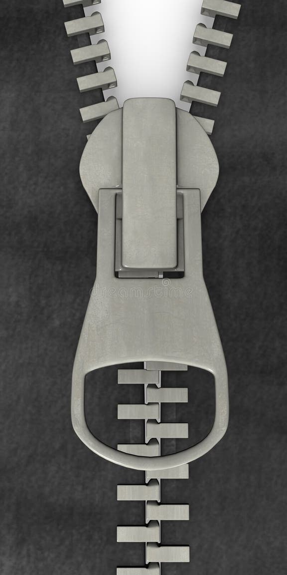 Zipper stock illustration. Illustration of open, render - 12870593