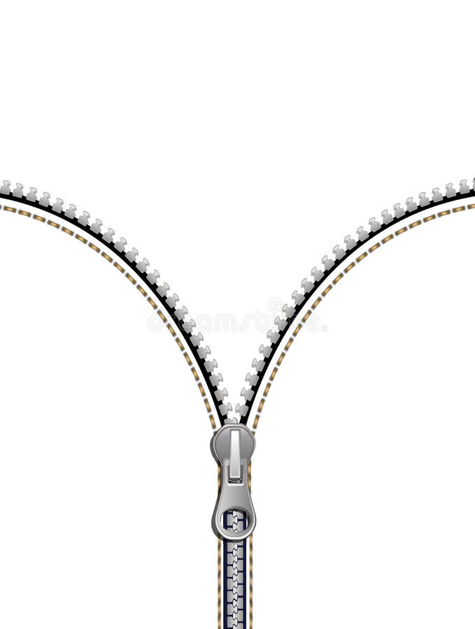 Gold zip vector stock vector. Illustration of clothes - 23707035