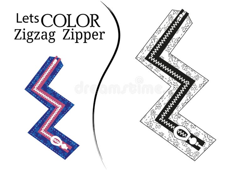Zipper Zigzag Stock Illustrations – 125 Zipper Zigzag Stock ...
