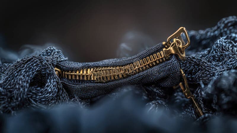 Zipper Binding Secrets Together in Textile Art Studio Environment Close ...