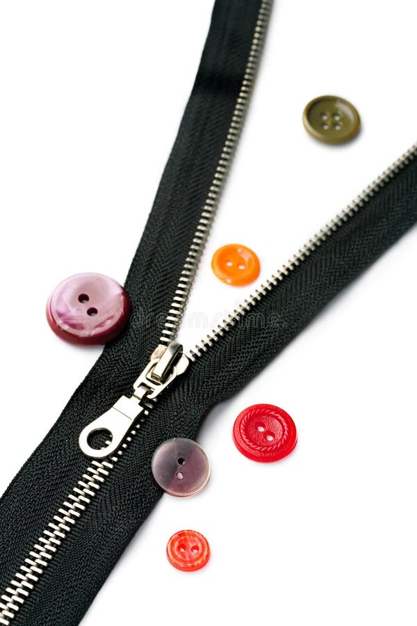 Zipper and button stock image. Image of instrument, tailor - 16979973