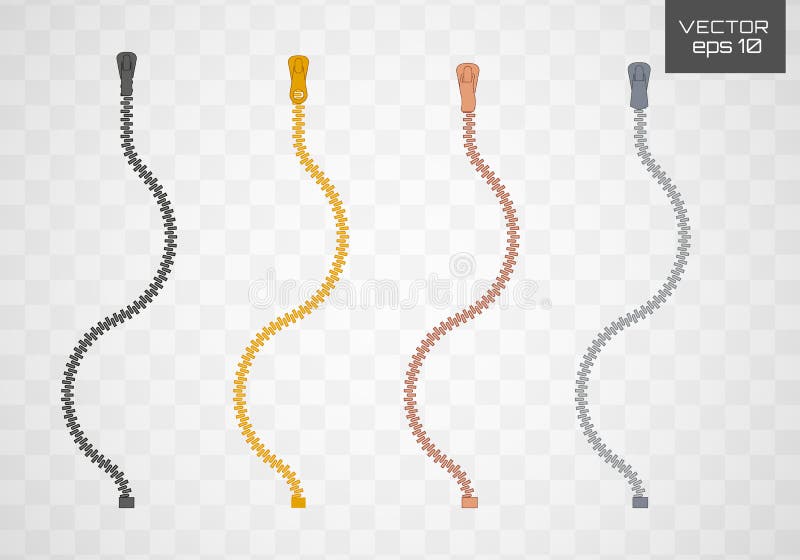 Zipper Buttoned. Flat Style. Stock Vector - Illustration of clothing ...