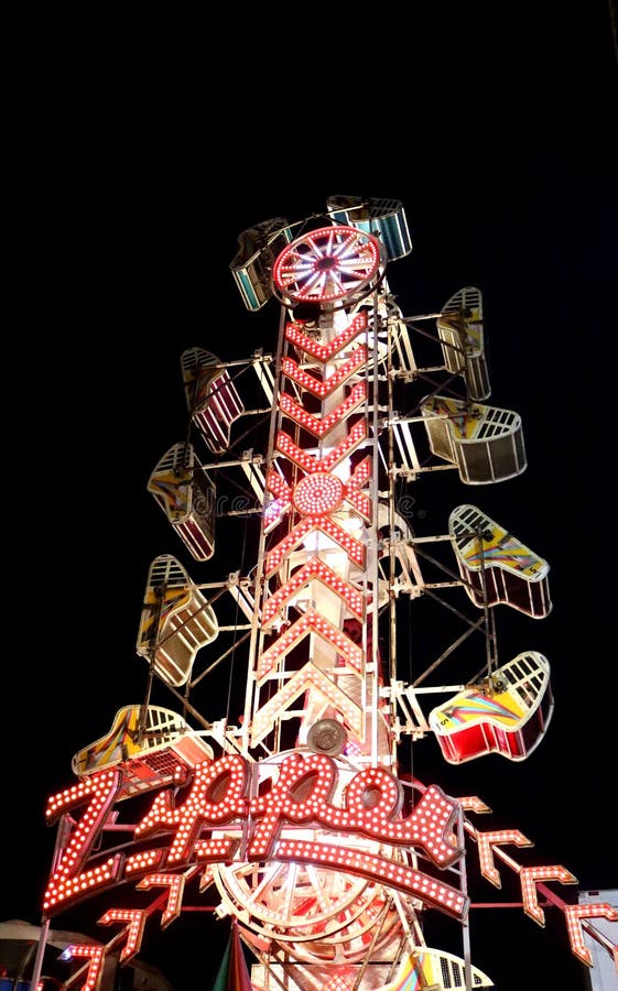 Fair Zipper ride editorial stock photo. Image of high - 26782808