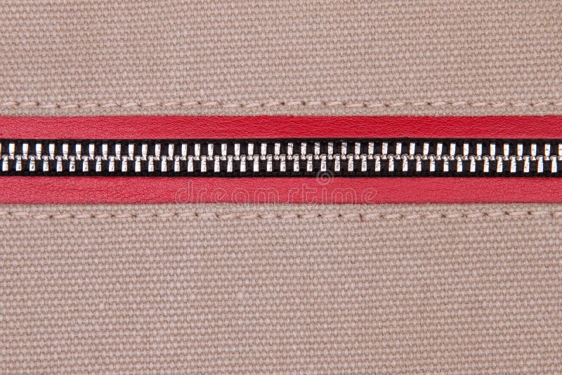 Zipper Clasp in a Hand Fittings in Hand Pattern Stock Photo - Image of ...